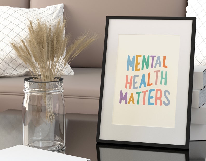 Mental Health Matters Printable Wall Art Therapy - Etsy