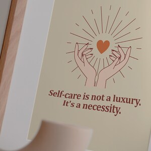 Self-care Quote Printable Wall Art Mental Health Boho Chic Poster ...