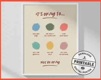 Mental Health Matters Printable Wall Art Therapy | Etsy