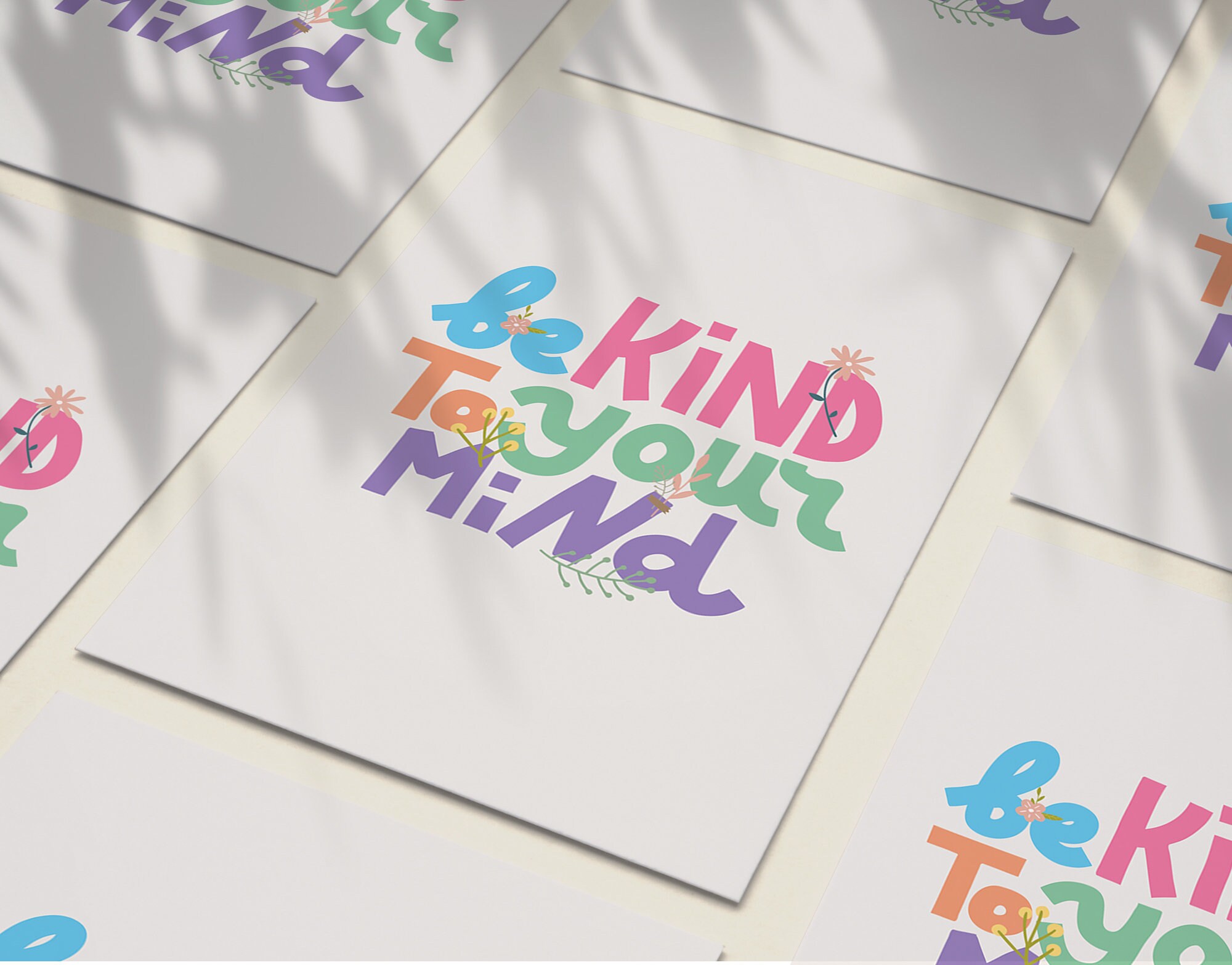 Be Kind to Your Mind, Printable Digital Poster, Mental Health, Therapy ...