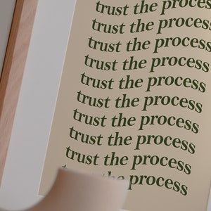 Trust The Process Printable Poster Positive Motivational - Etsy México