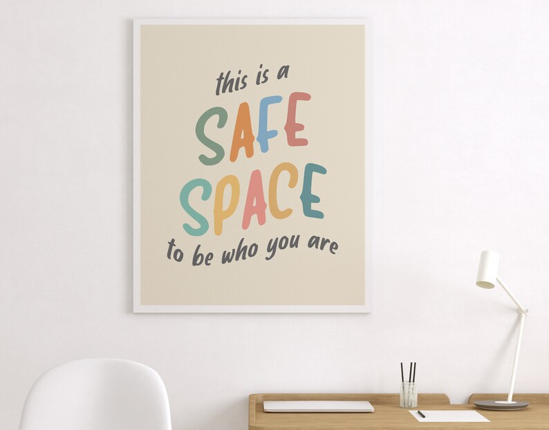 Safe Space Printable Poster Mental Health Therapy - Etsy