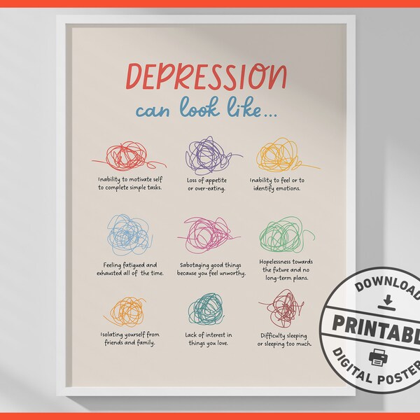 Depression Poster - Etsy