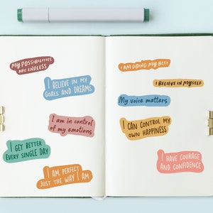 Positive Affirmations Printable Sticker Pack | Self-love, Journal ...