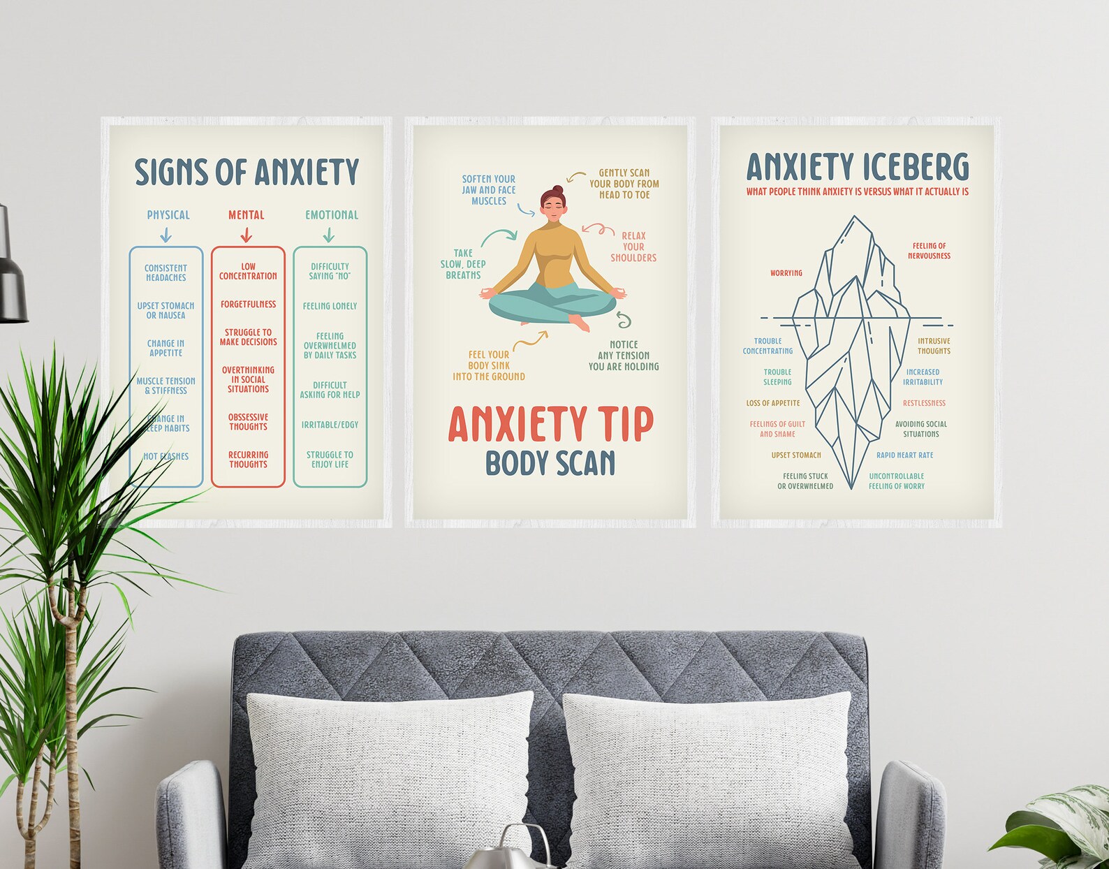 Therapy Office Decor Printable Wall Art Anxiety Mental - Etsy