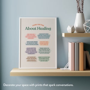 Truths About Healing, Printable Poster, Therapy Office Decor, Mental ...