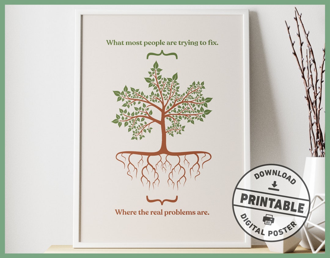 The Root of Problems Therapy Office Decor Psychologist - Etsy