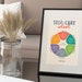 Self-care Wheel Printable Poster, Self Care Art, Therapy Office Decor ...