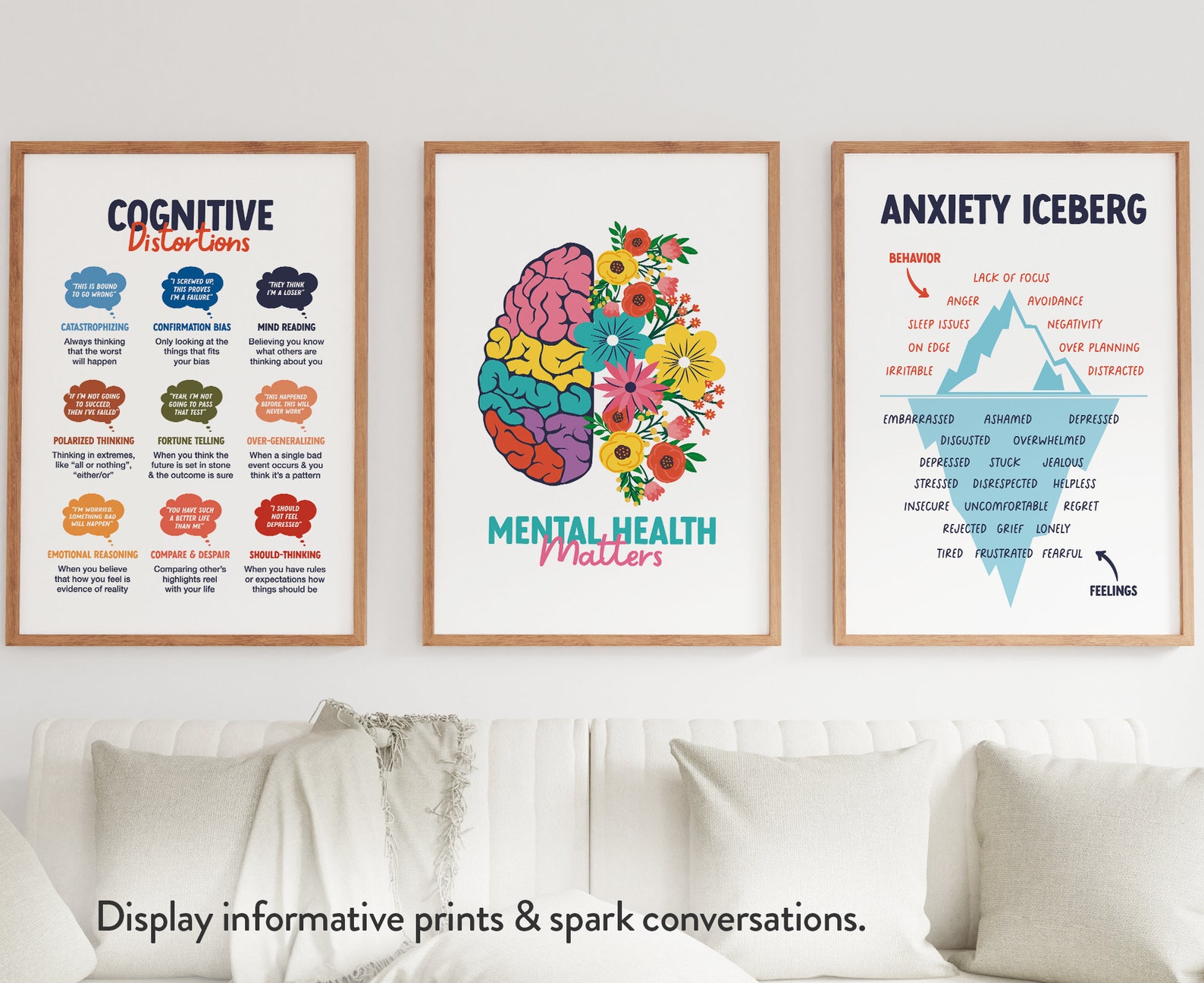 Therapy Office Decor Set of 15 Prints Mental Health - Etsy
