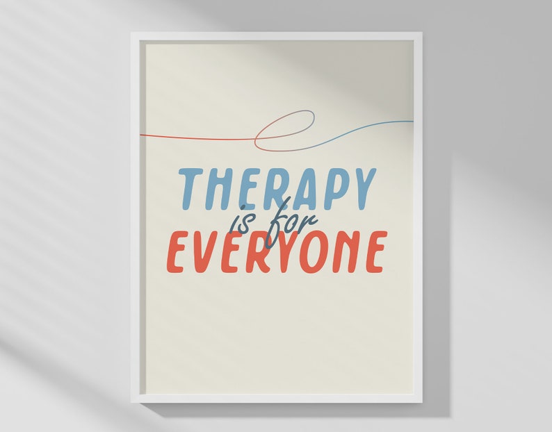 Therapy Office Decor Printable Poster Therapy is for - Etsy