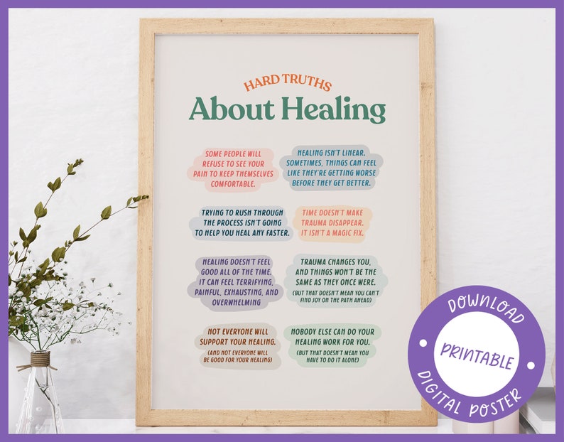 Truths About Healing Printable Poster Therapy Office Decor - Etsy