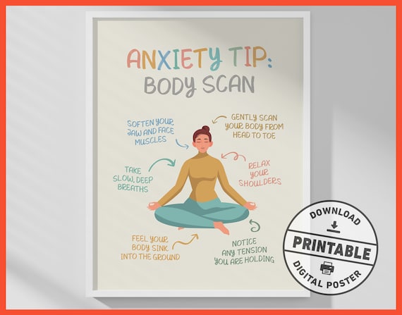 Anxiety Helpful Tips Printable Poster Mental Health - Etsy