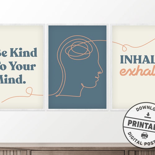BE KIND to Your MIND Print Kindness Wall Art Mental Health - Etsy