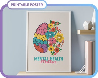 Therapy Office Decor Printable Poster Mental Health Matters - Etsy