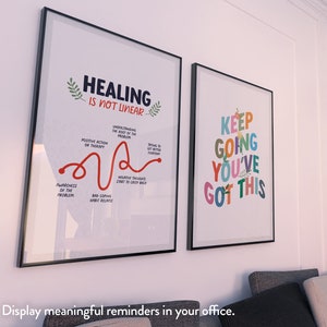 Therapy Office Decor, Set of 15 Prints, Mental Health Printable Posters ...