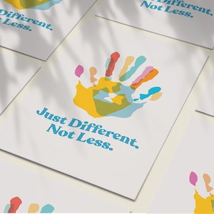 Just Different Not Less, Autism Awareness Poster, Neurodiversity Poster ...