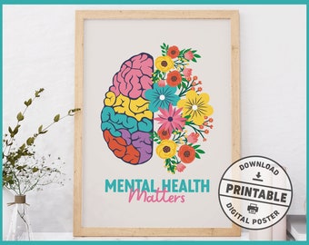 Mental Health Matters Wall Art - Etsy