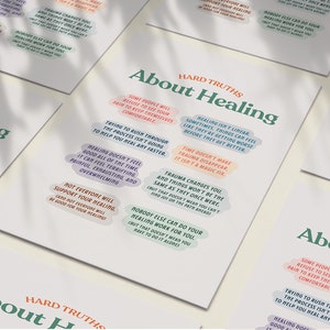 Truths About Healing, Printable Poster, Therapy Office Decor, Mental ...