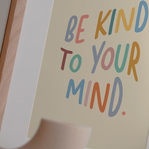 Be Kind to Your Mind Printable Poster Mental Health - Etsy