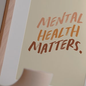 Mental Health Matters, Printable Wall Art, Therapy, Counseling, Office ...