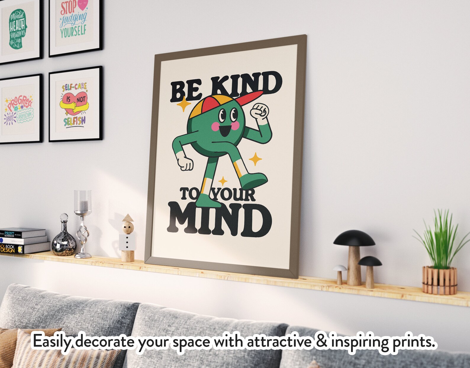 Be Kind to Your Mind Mental Health Retro Print Counseling - Etsy