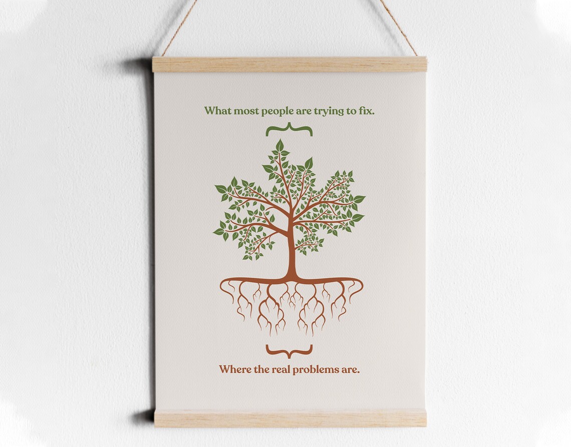 The Root of Problems Therapy Office Decor Psychologist - Etsy