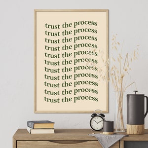 Trust the Process, Printable, Poster, Positive, Motivational, Boho ...