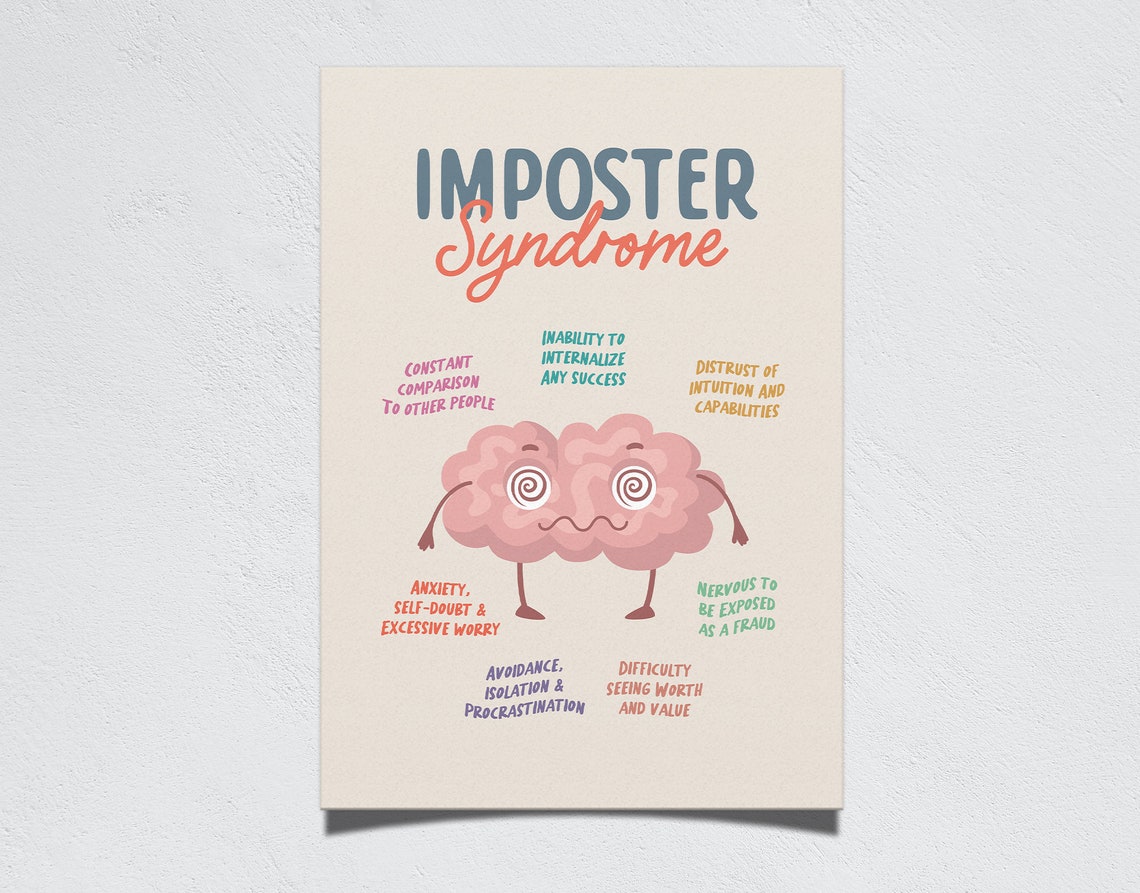 Imposter Syndrome Printable Poster Mental Health Print | Etsy UK