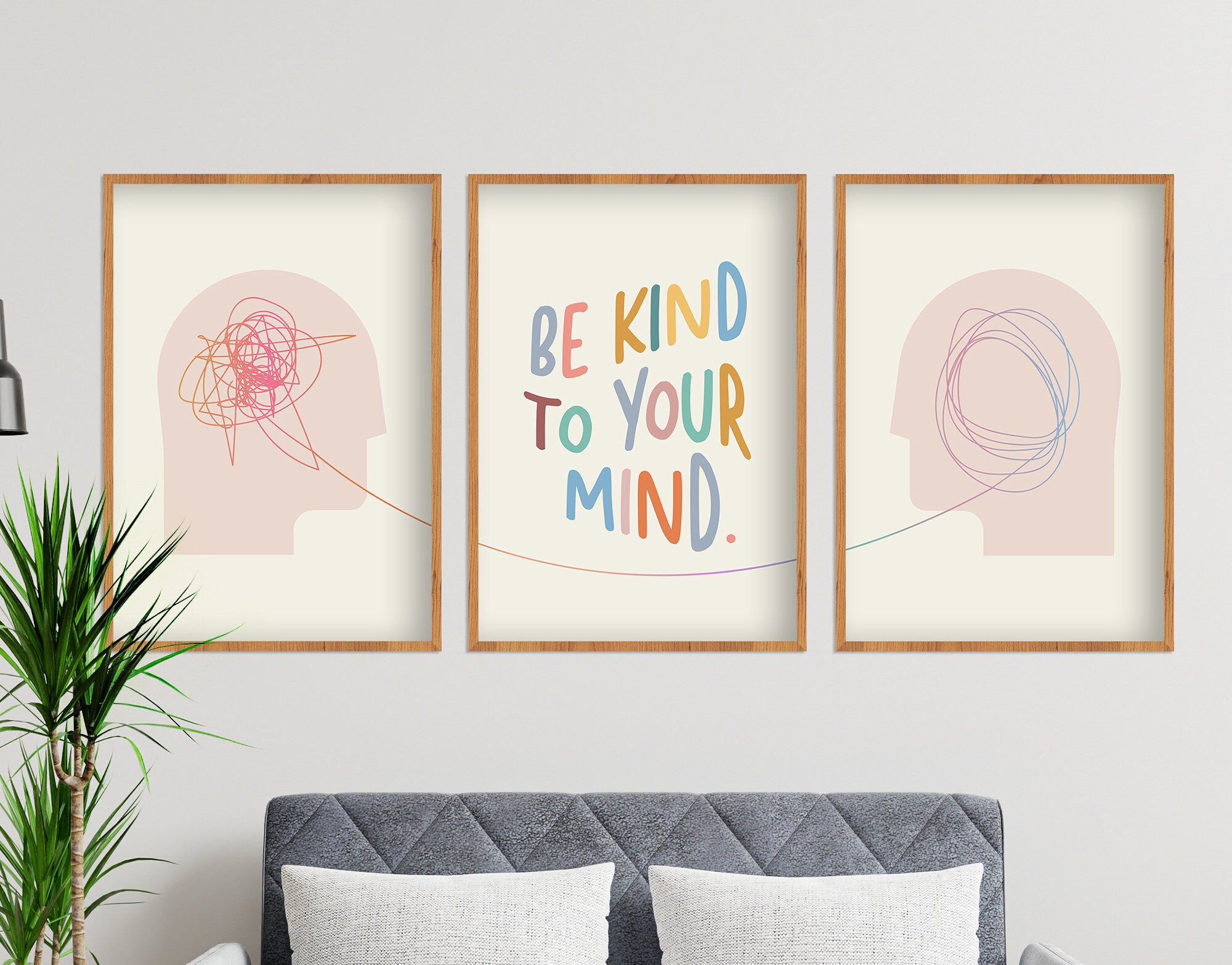 Be Kind to Your Mind Printable Poster Mental Health Art - Etsy