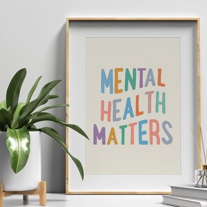Mental Health Matters, Printable Wall Art, Therapy, Counseling ...