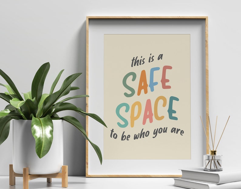 Safe Space Printable Poster Mental Health Therapy - Etsy
