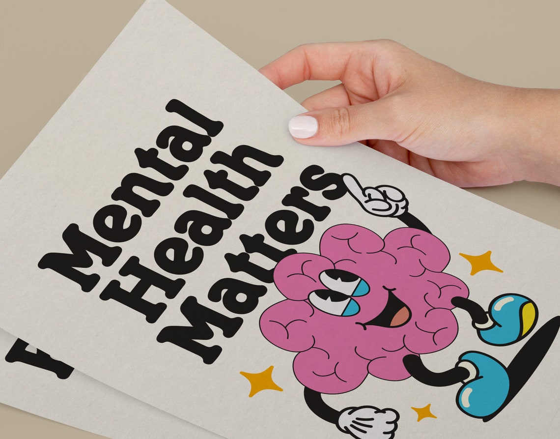 Mental Health Matters Retro Poster Mental Health Office - Etsy