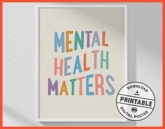 Mental Health Matters Printable Wall Art Therapy - Etsy