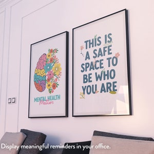 Therapy Office Decor, Set of 15 Prints, Mental Health Printable Posters ...