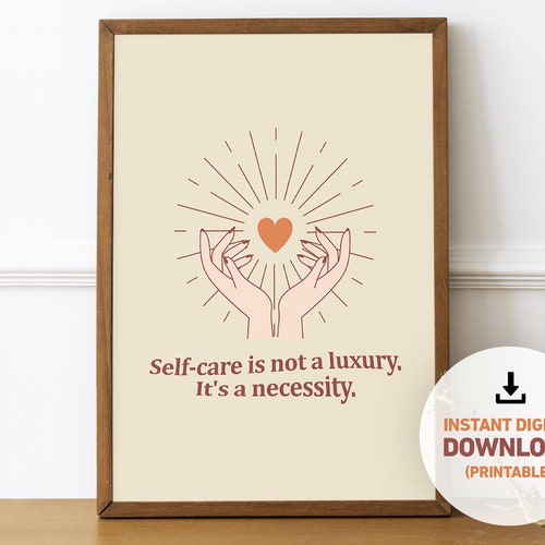 Self Care Poster Mental Health Print Mental Health Art - Etsy