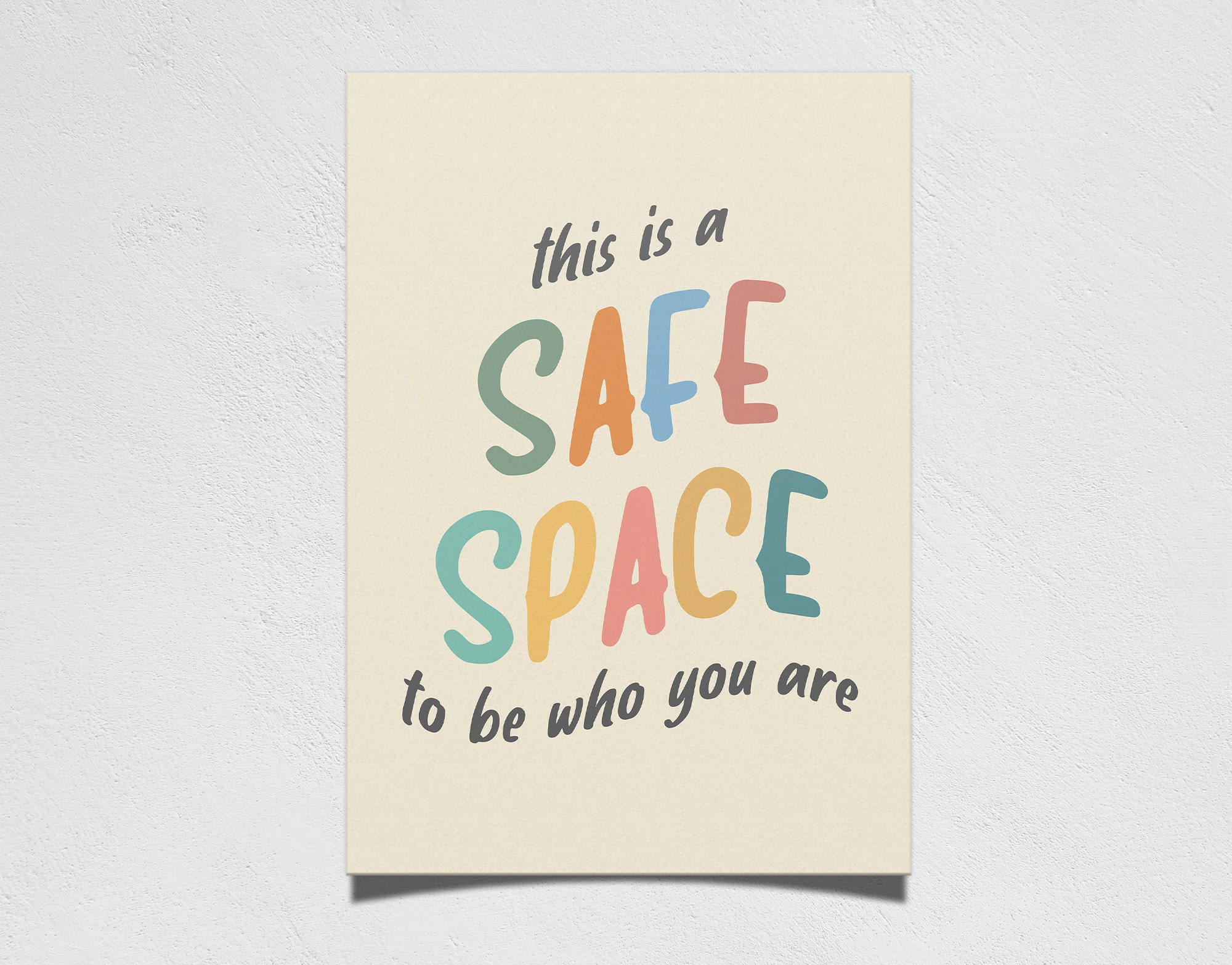 Safe Space, Printable, Poster, Mental Health, Therapy, Counseling ...