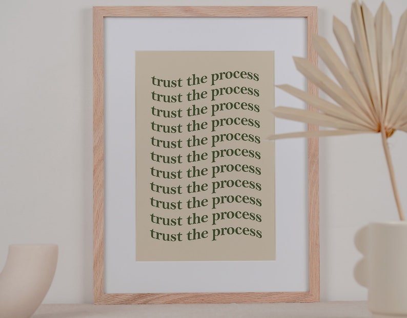 Trust the Process, Printable, Poster, Positive, Motivational, Boho ...