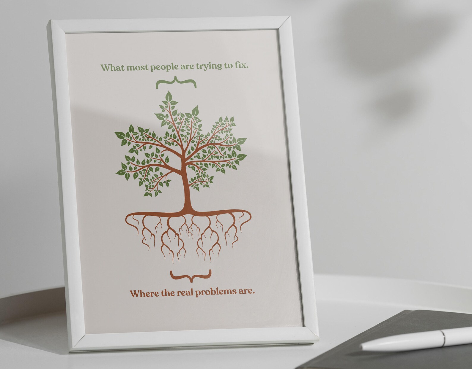 The Root of Problems Therapy Office Decor Psychologist - Etsy