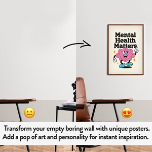 Mental Health Matters, Retro Poster, Mental Health Office Decor ...