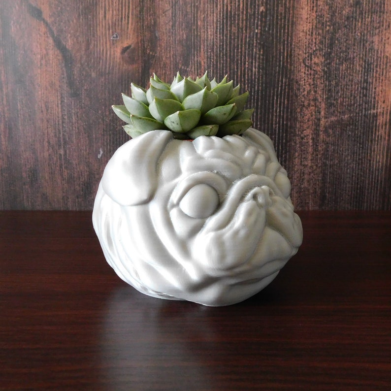 The Pug-pot | Pug-head Flower Planter - Etsy