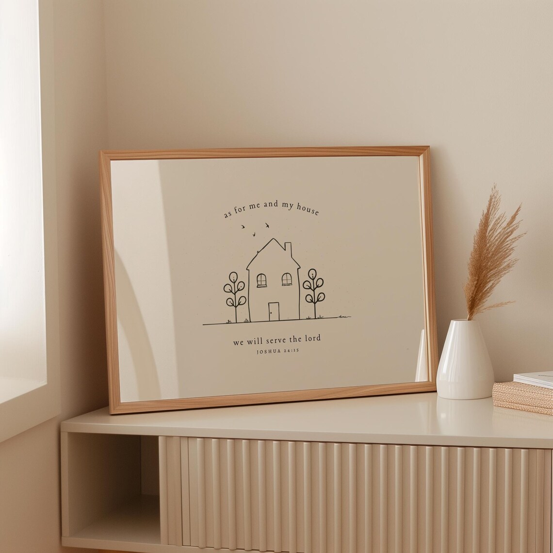 As for Me and My House, Christian Wall Art, Scripture Wall Art, Bible ...