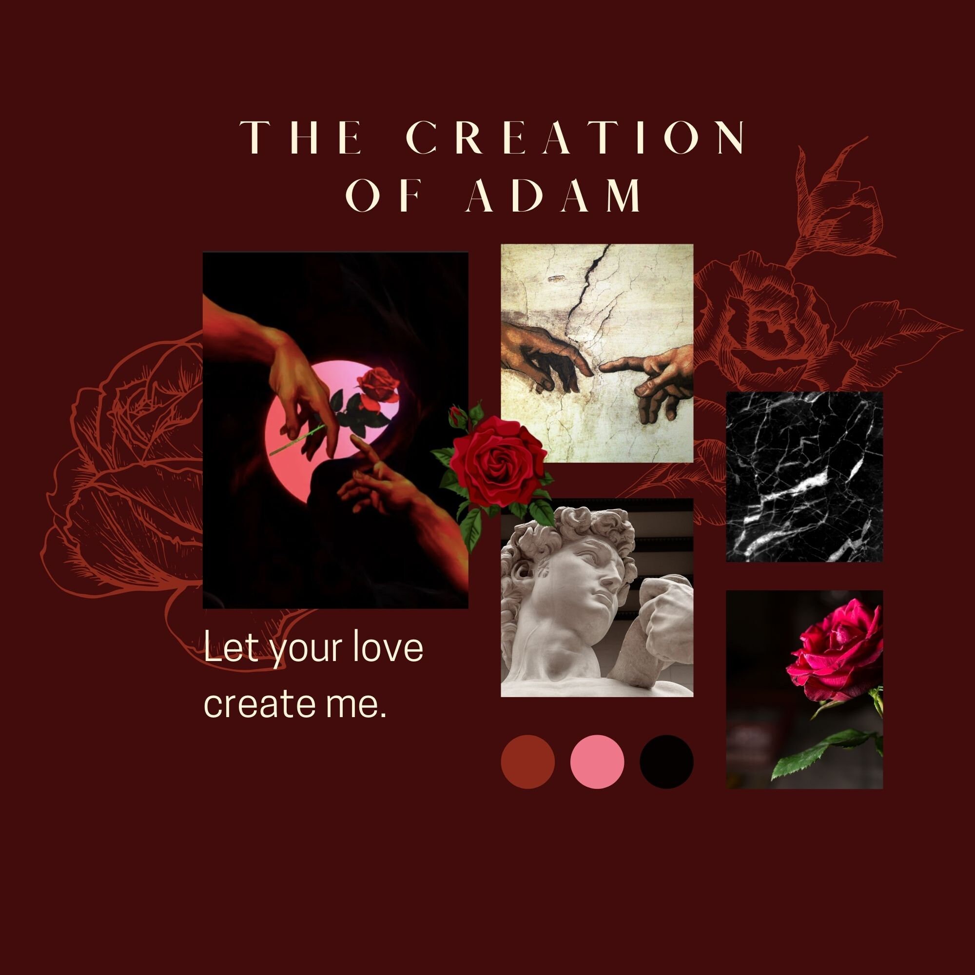 Creation of Adam Happened With A Rose Floral Art Print - Etsy