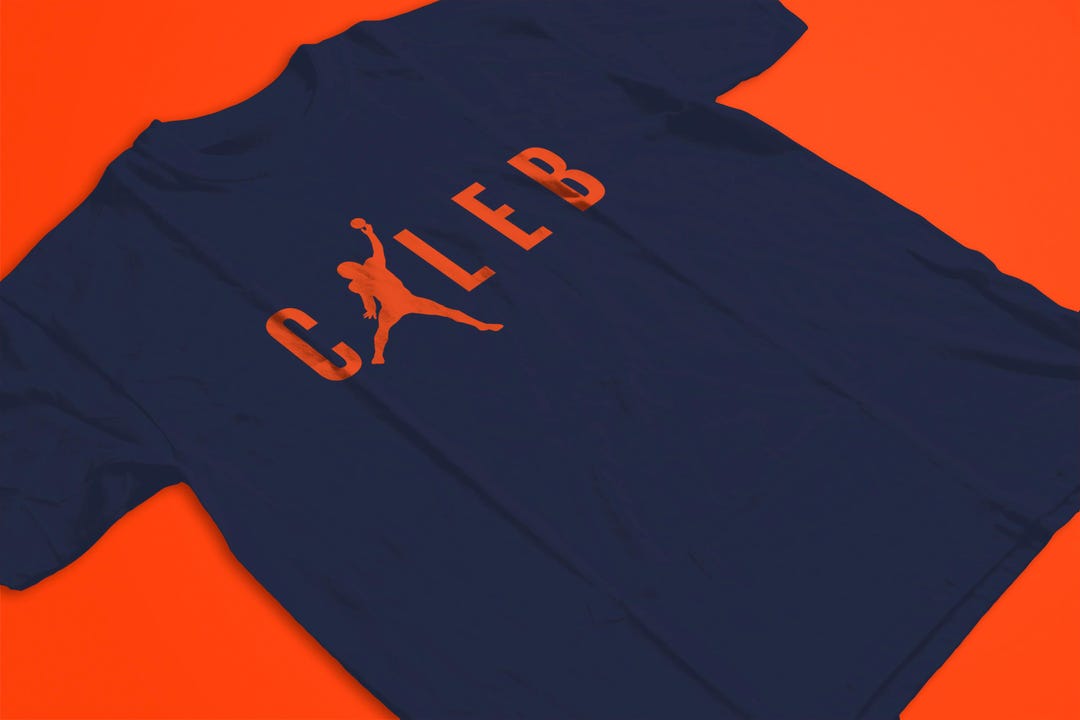 Caleb Williams Silhouette T Shirt | Chicago Football QB Graphic Tee - Etsy