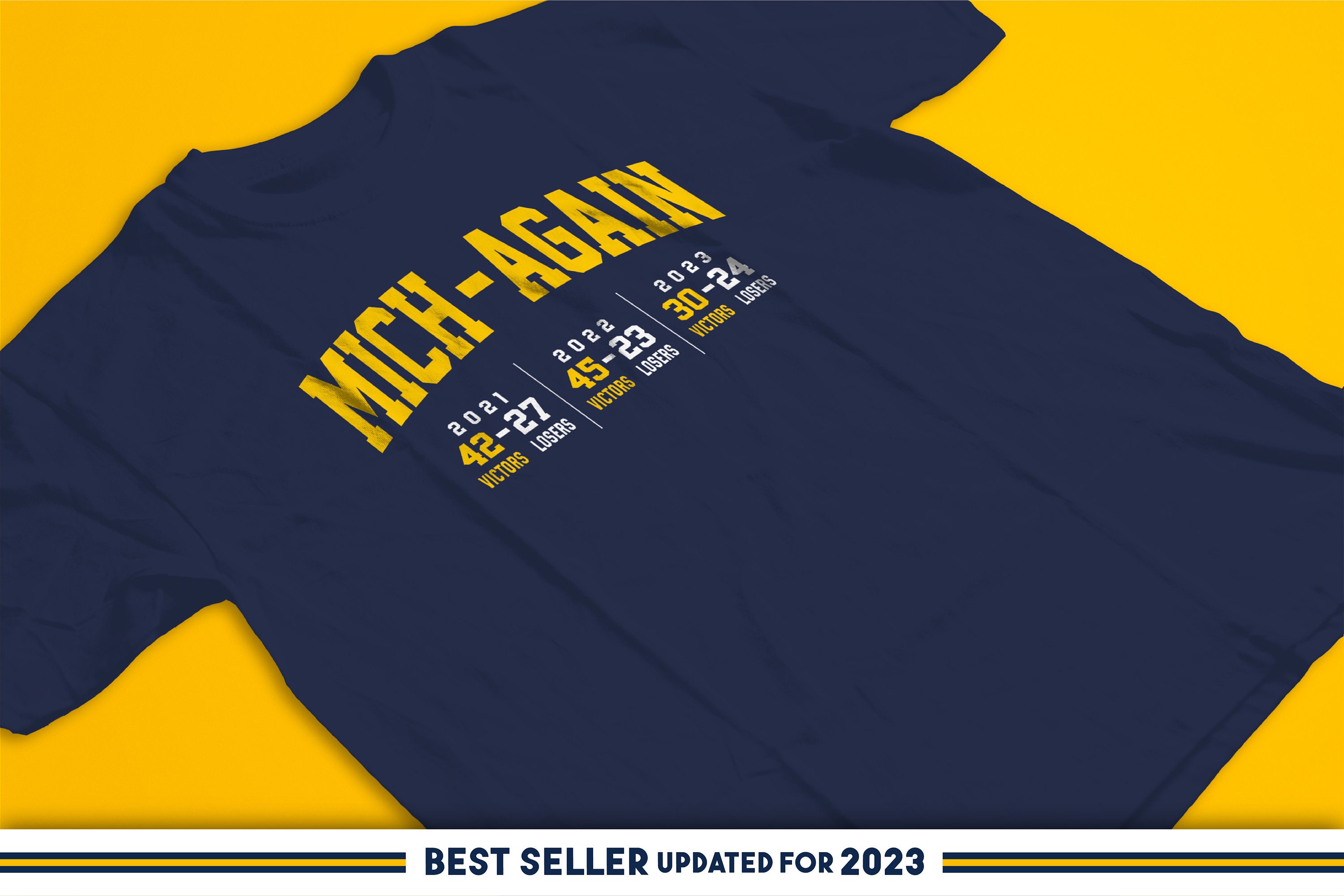 Michigan Football Tshirt, 2023, University, Mich-again, Victors ...