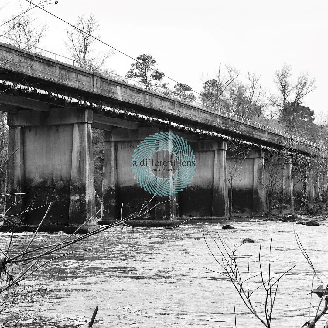 Chatham County Photography, Bynum Bridge B&W - Etsy