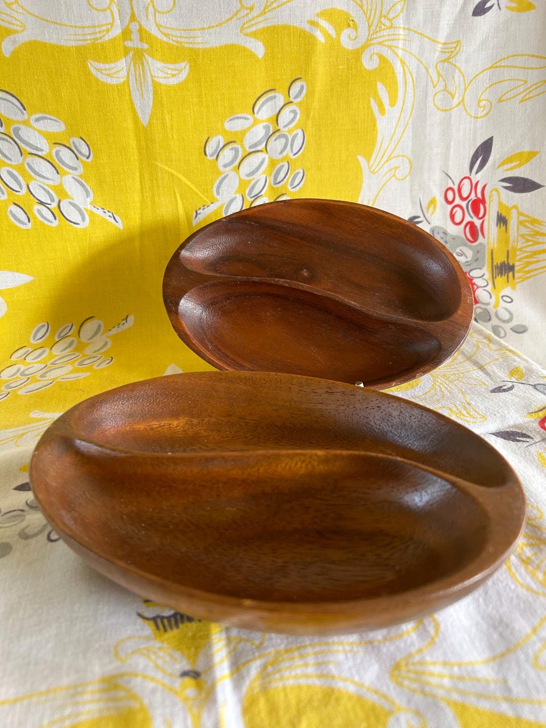 Vintage Monkey Pod, Vintage Dish, Trinket Dish, Section Monkey Pod ...