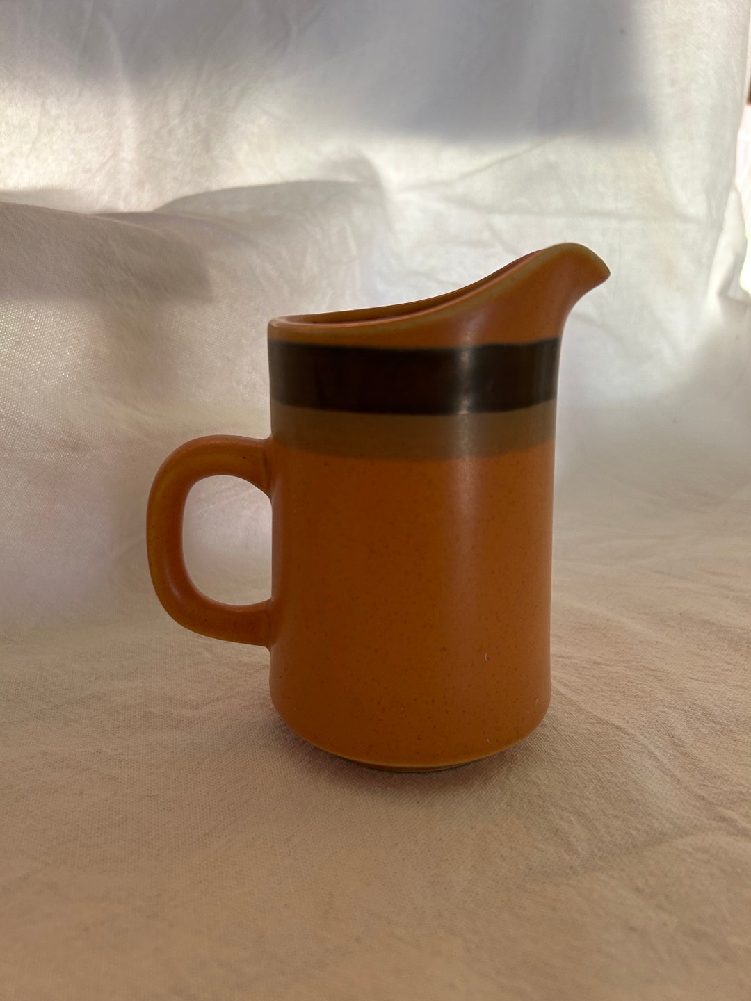 Vintage Jug, Pottery Jug, Striped Jug, Vase, Milk Jug, Housewarming ...