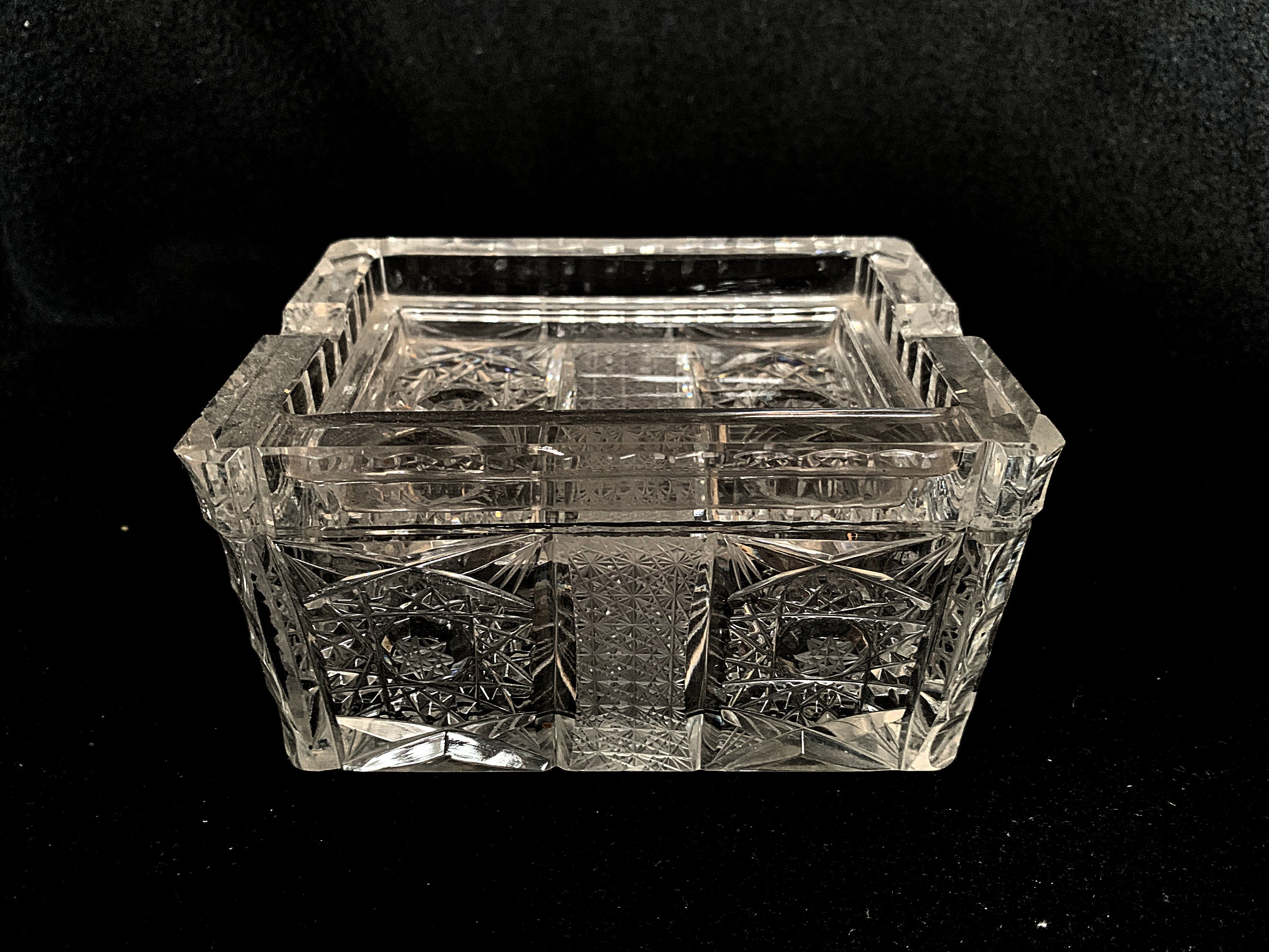 Bohemia Crystal Cigarette or Candy Box Vintage Lead Glass - Etsy