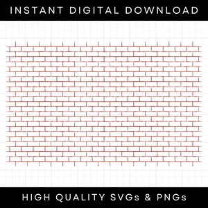 Brick Wall Pattern SVG Bundle Brick Wall Stencil Pattern Png SVG Cut ...