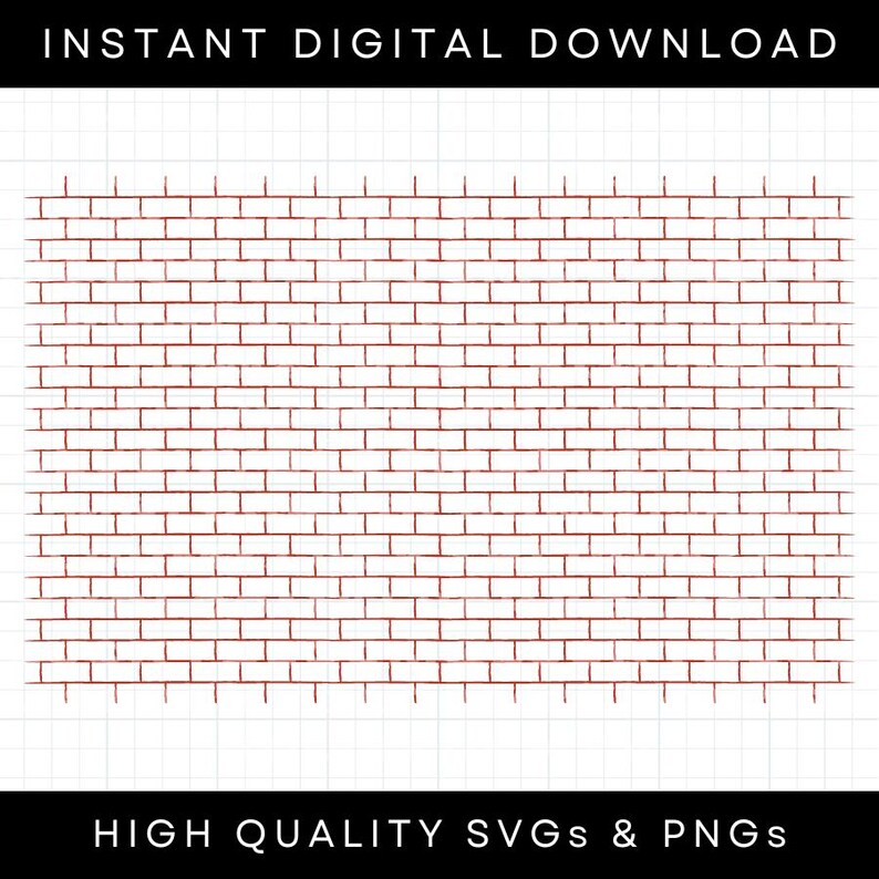 Brick Wall Pattern SVG Bundle Brick Wall Stencil Pattern Png SVG Cut ...